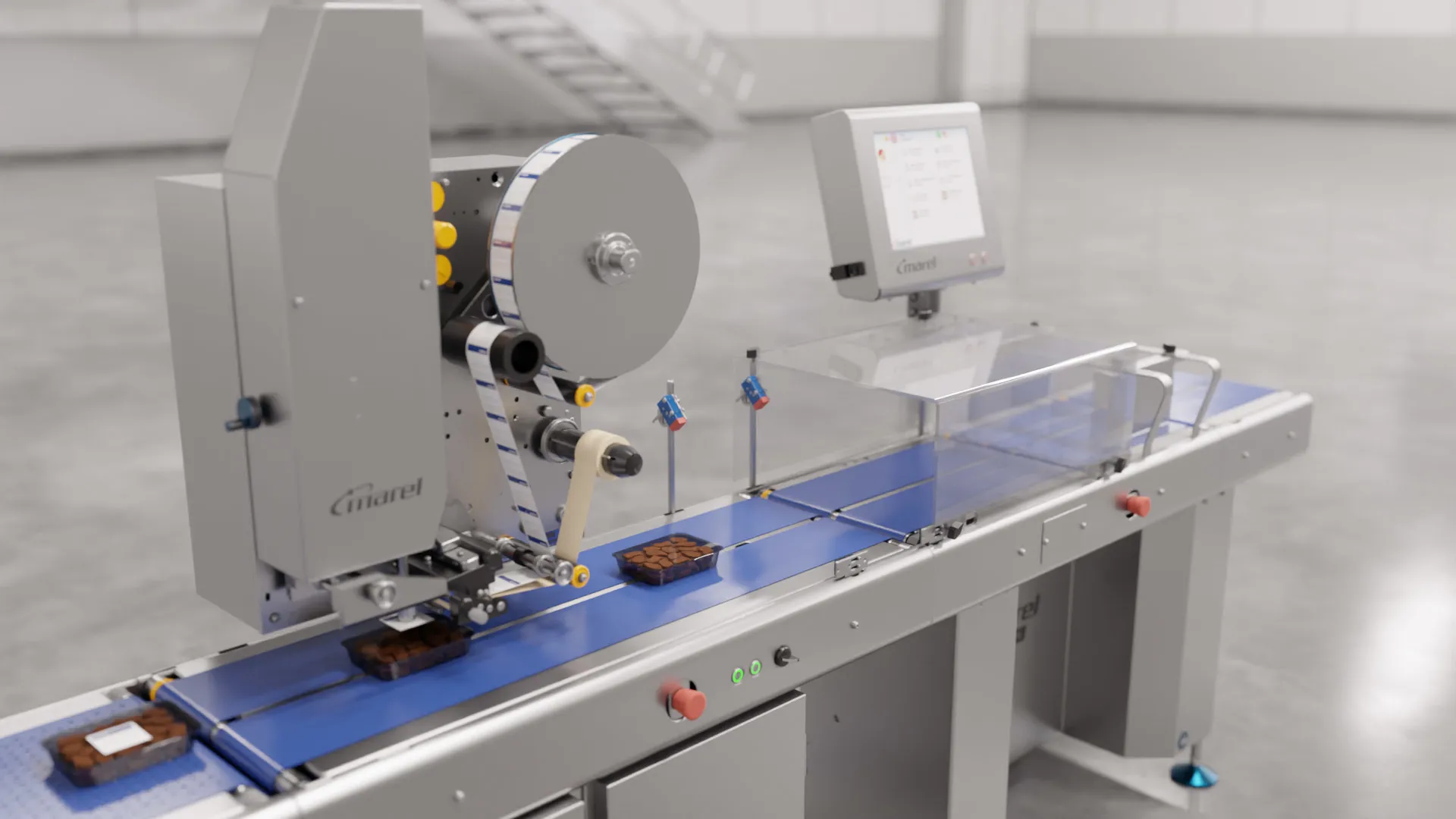 Weigh price labeler for automatic retail food product labeling | Marel
