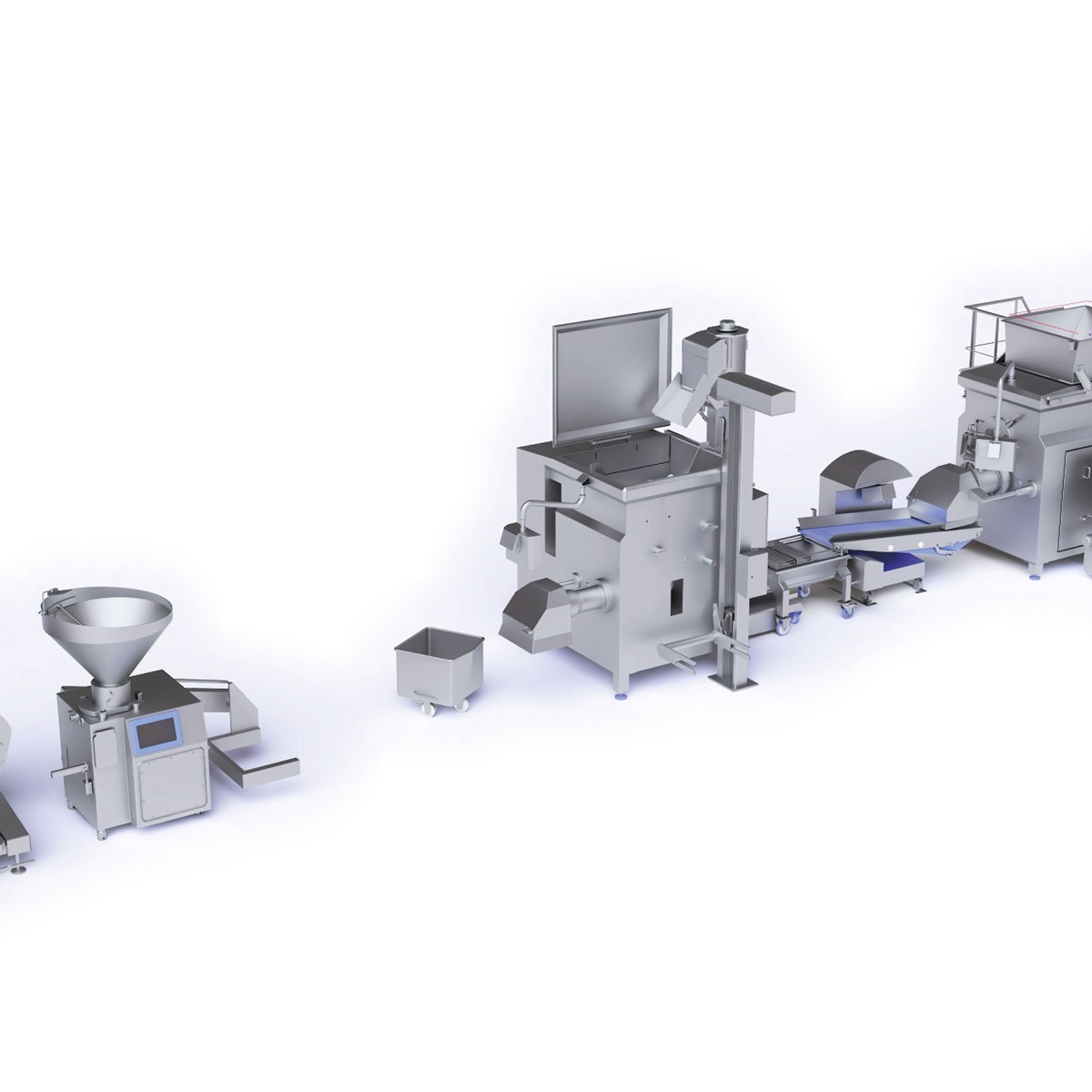 Meat preparation line for burger production | Marel