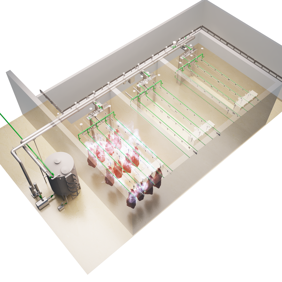 Automated Carcass Spraying System | Marel