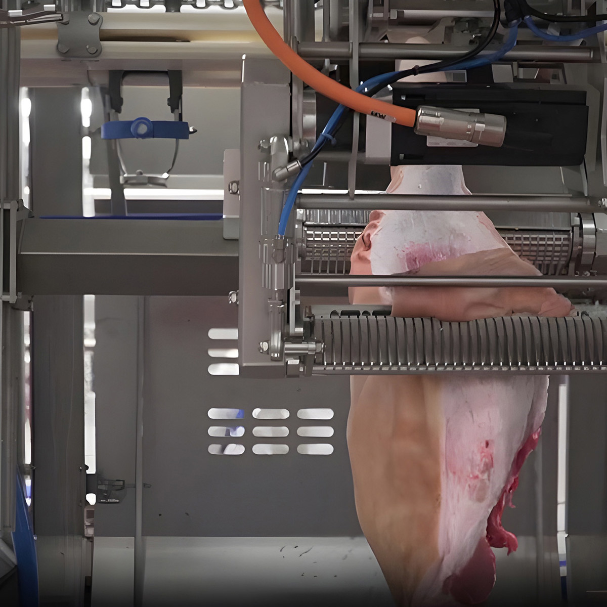 Transform your pork deskinning with the new DeboFlex Inline Skinner | Marel